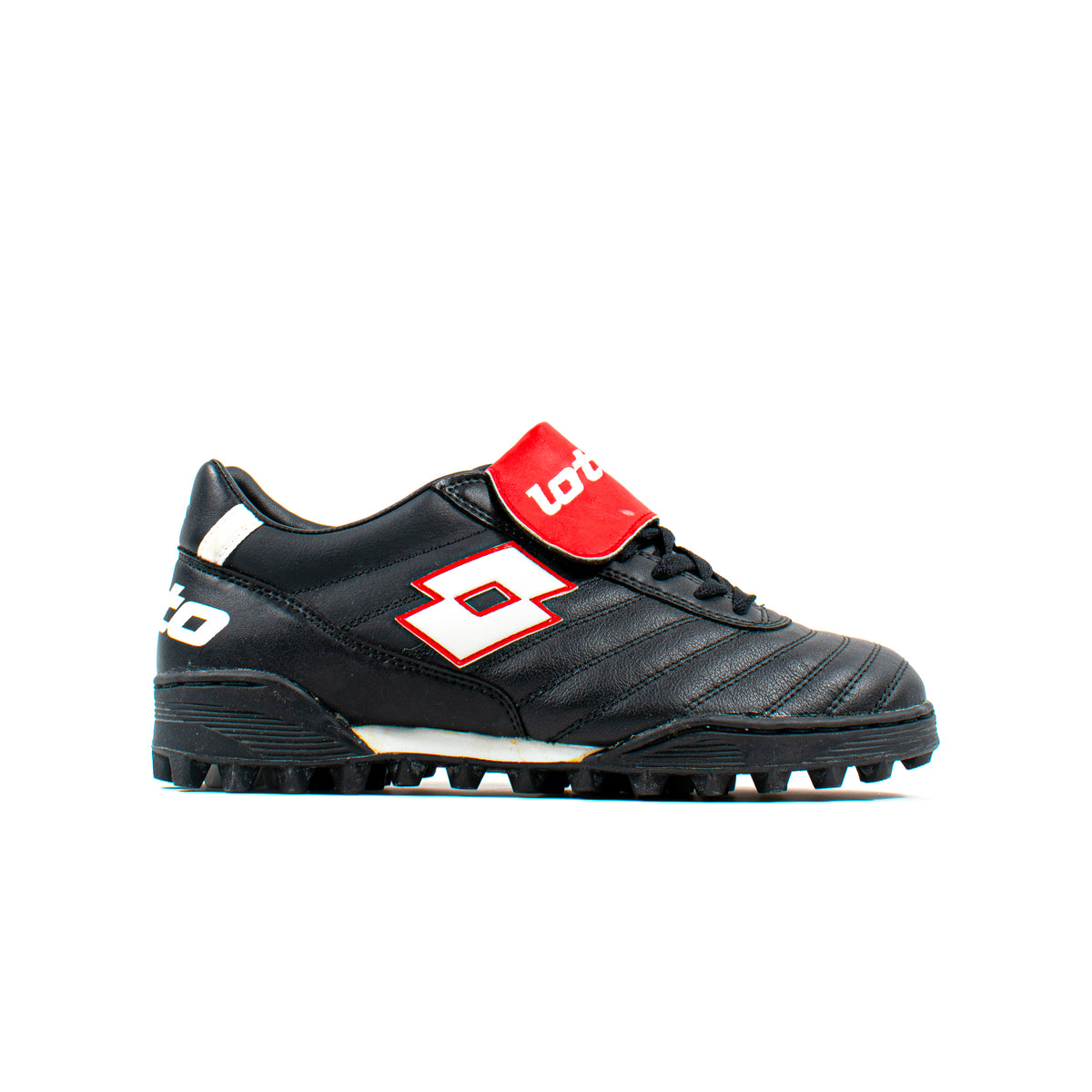 Lotto Italia 90 Black Red Turf – Classic Soccer Cleats